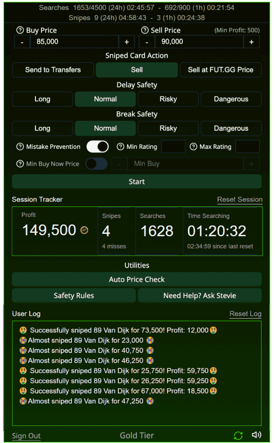 FC 26 Sniping Bot & Investments - Stevie's Sniper